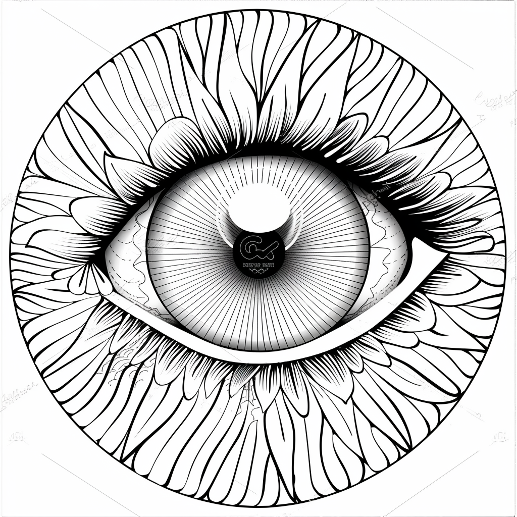 Free Coloring Page – Eyes – Printable – DrawingEZ