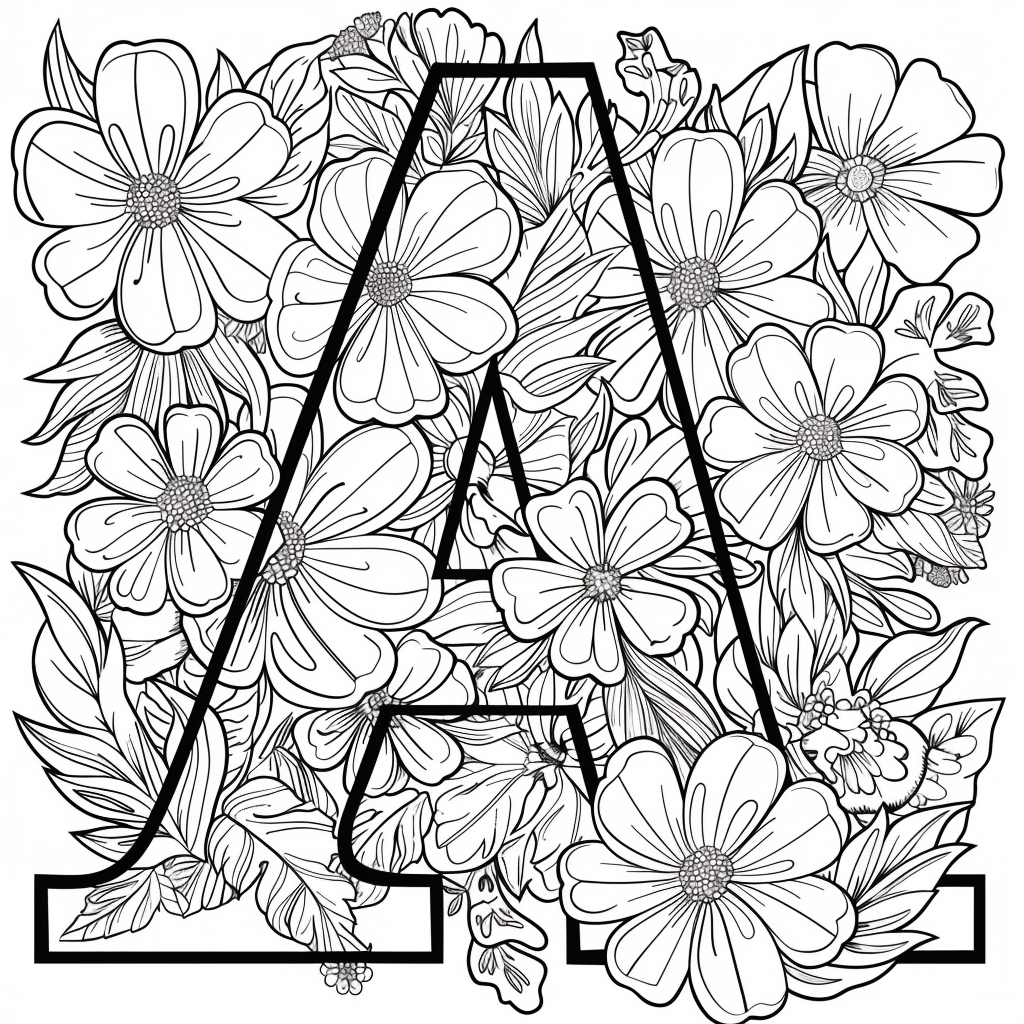 A to Z Coloring Pages – Free Printable – DrawingEZ