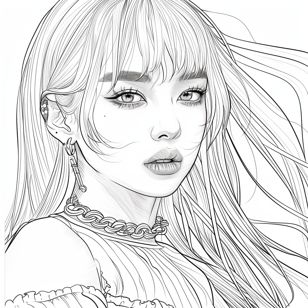 Free Cute Girl Coloring Page – Printable – DrawingEZ